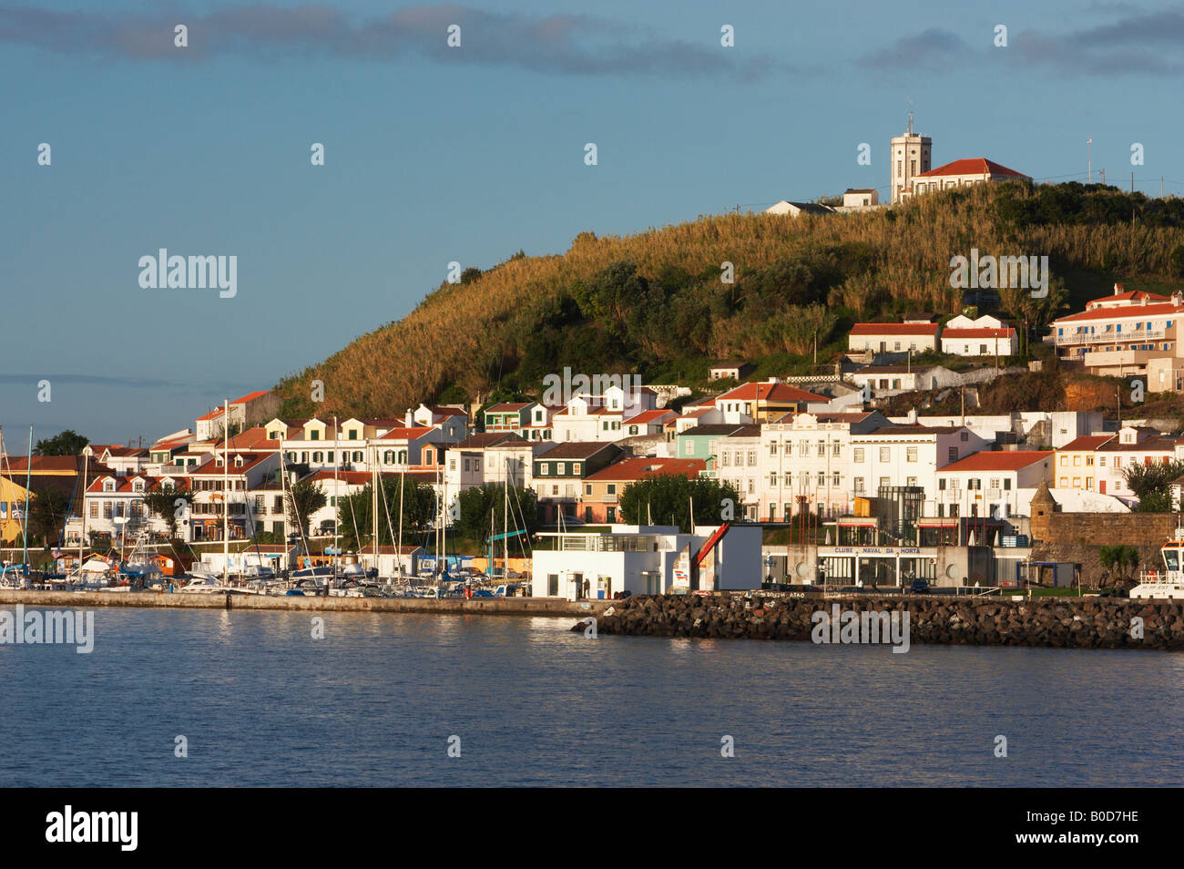 Horta town on Faial island in The Azores Stock Photo - Alamy