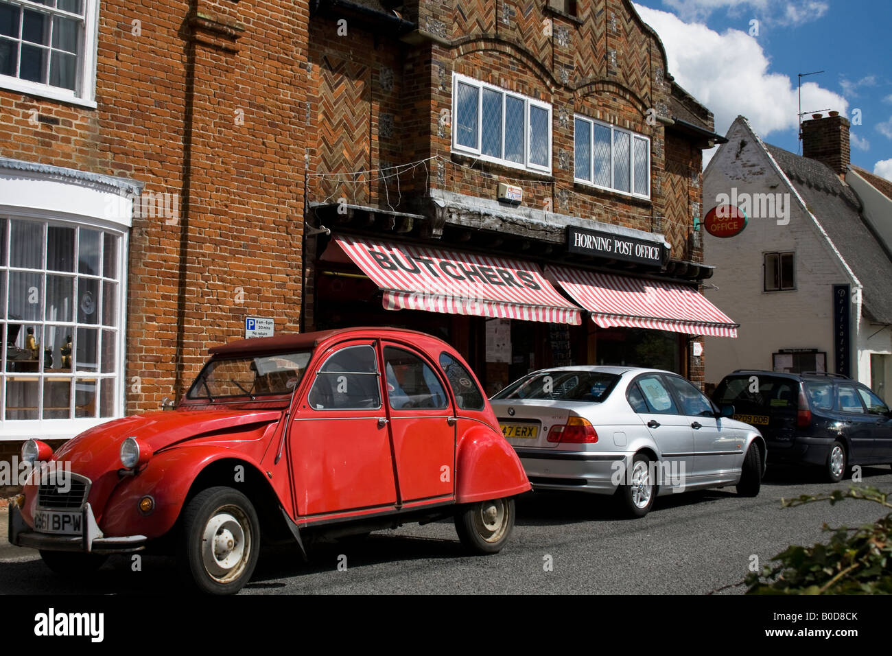 Horning Main Street - Old butchers and post office Stock Photo - Alamy