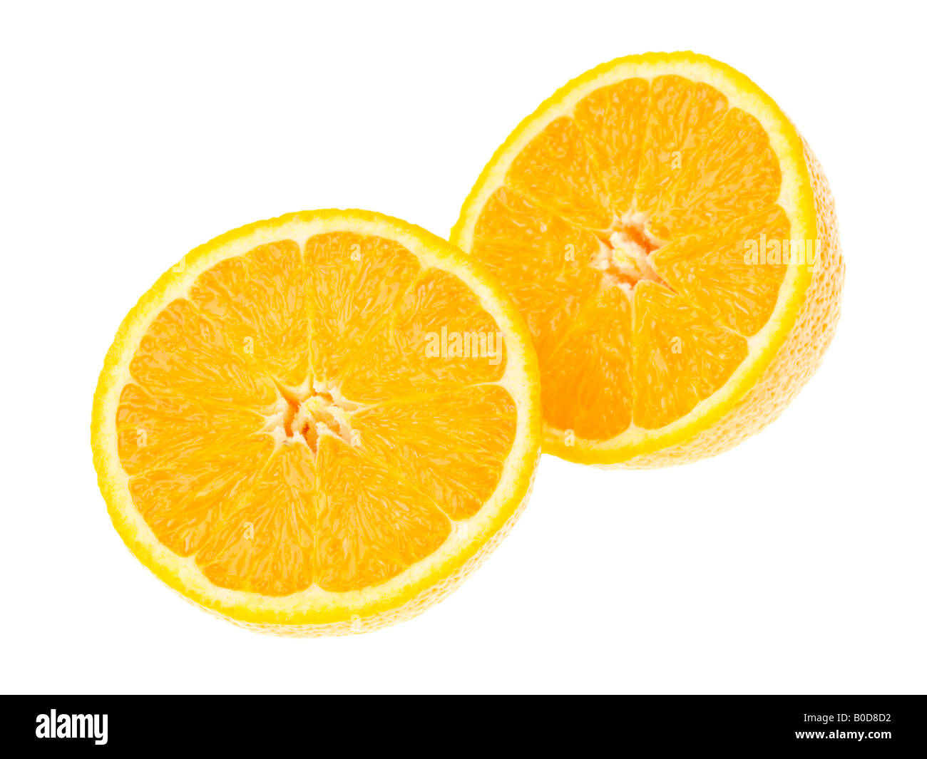 Cut Orange Halves Stock Photo - Alamy