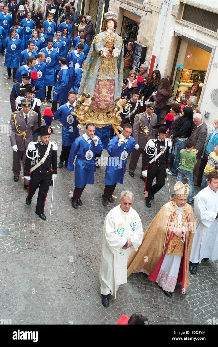 Ceremony of our lady of freedom in italy Stock Photo - Alamy