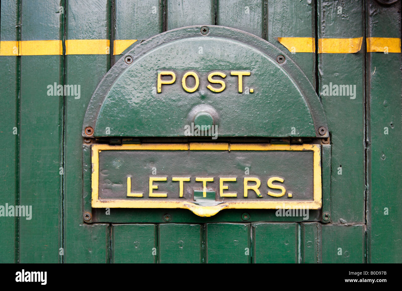 A post box on the Kingston flyer steam train carriage, Queenstown, New ...