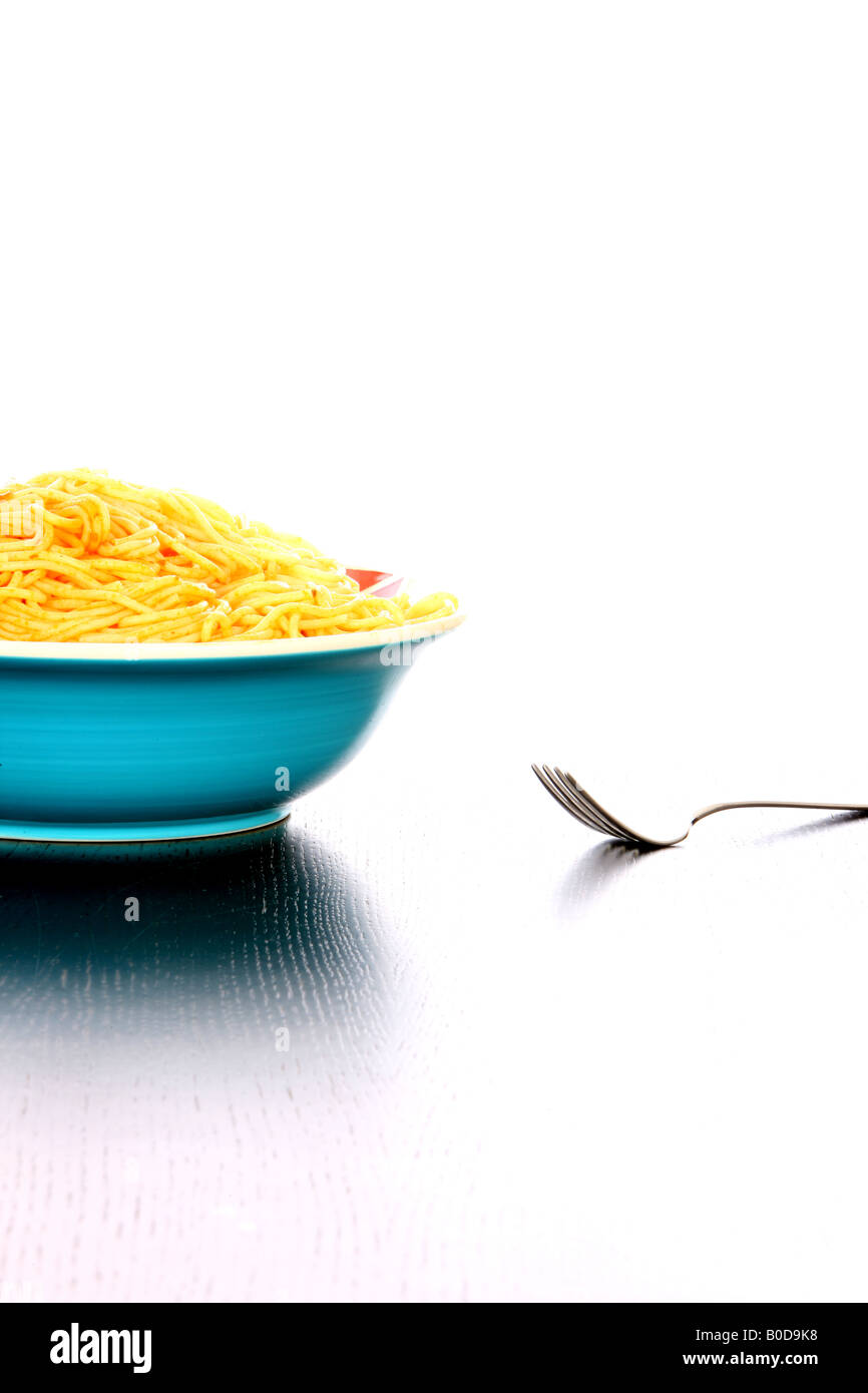 Bowl of Italian Style Freshly Cooked Spaghetti Pasta With No People ...