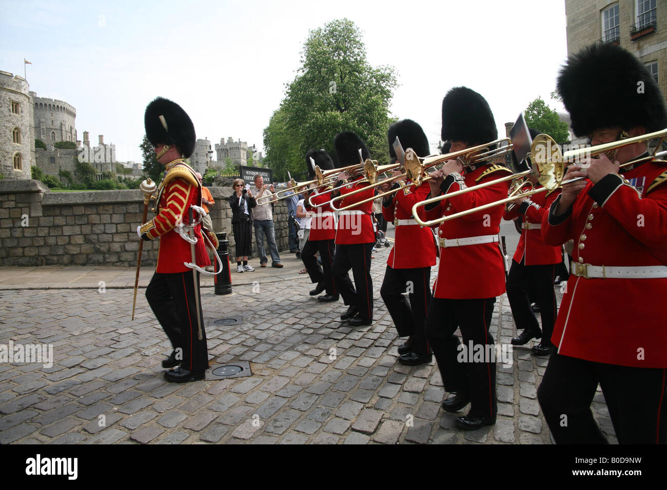 Coldstream guards parading at Windsor castle Stock Photo - Alamy
