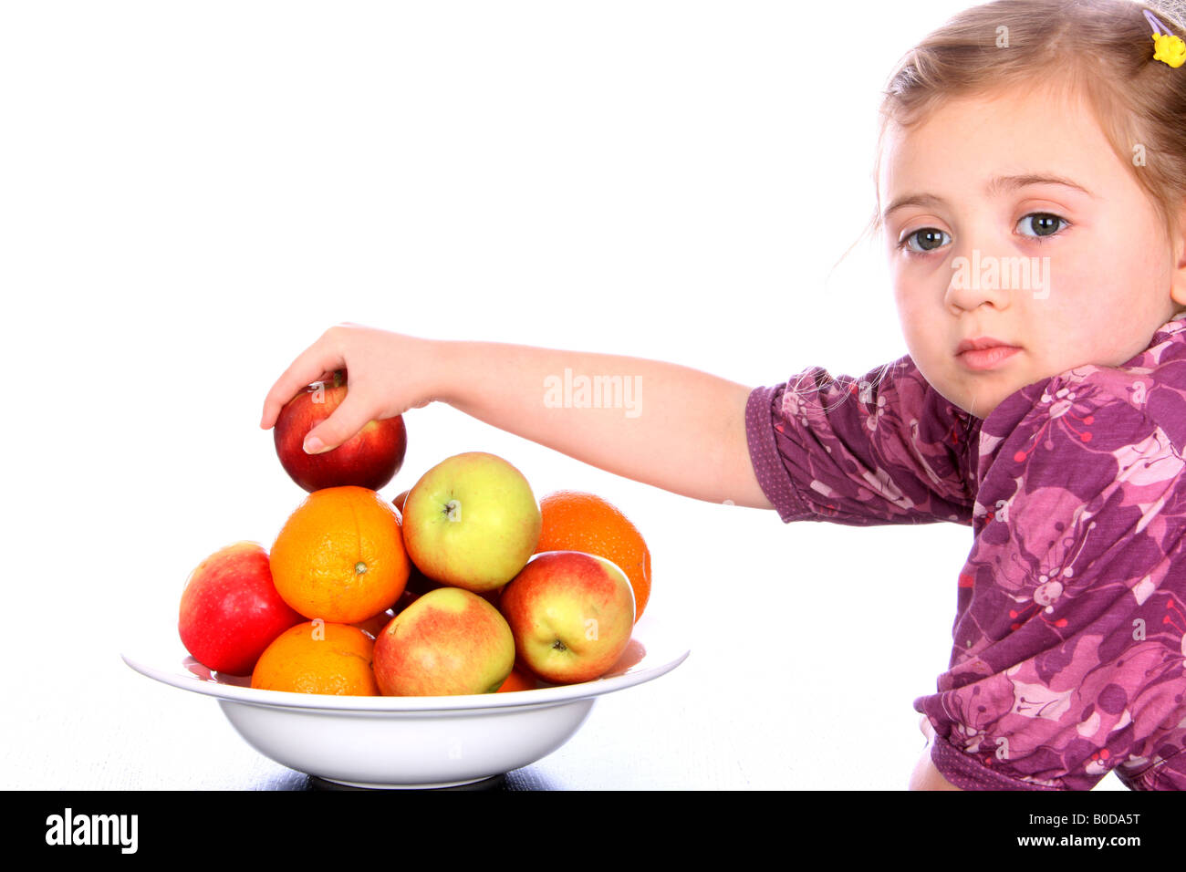 Child Holding Apple Models Released Stock Photo - Alamy
