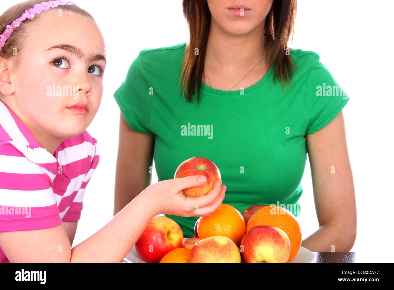 Child Holding Apple Models Released Stock Photo - Alamy