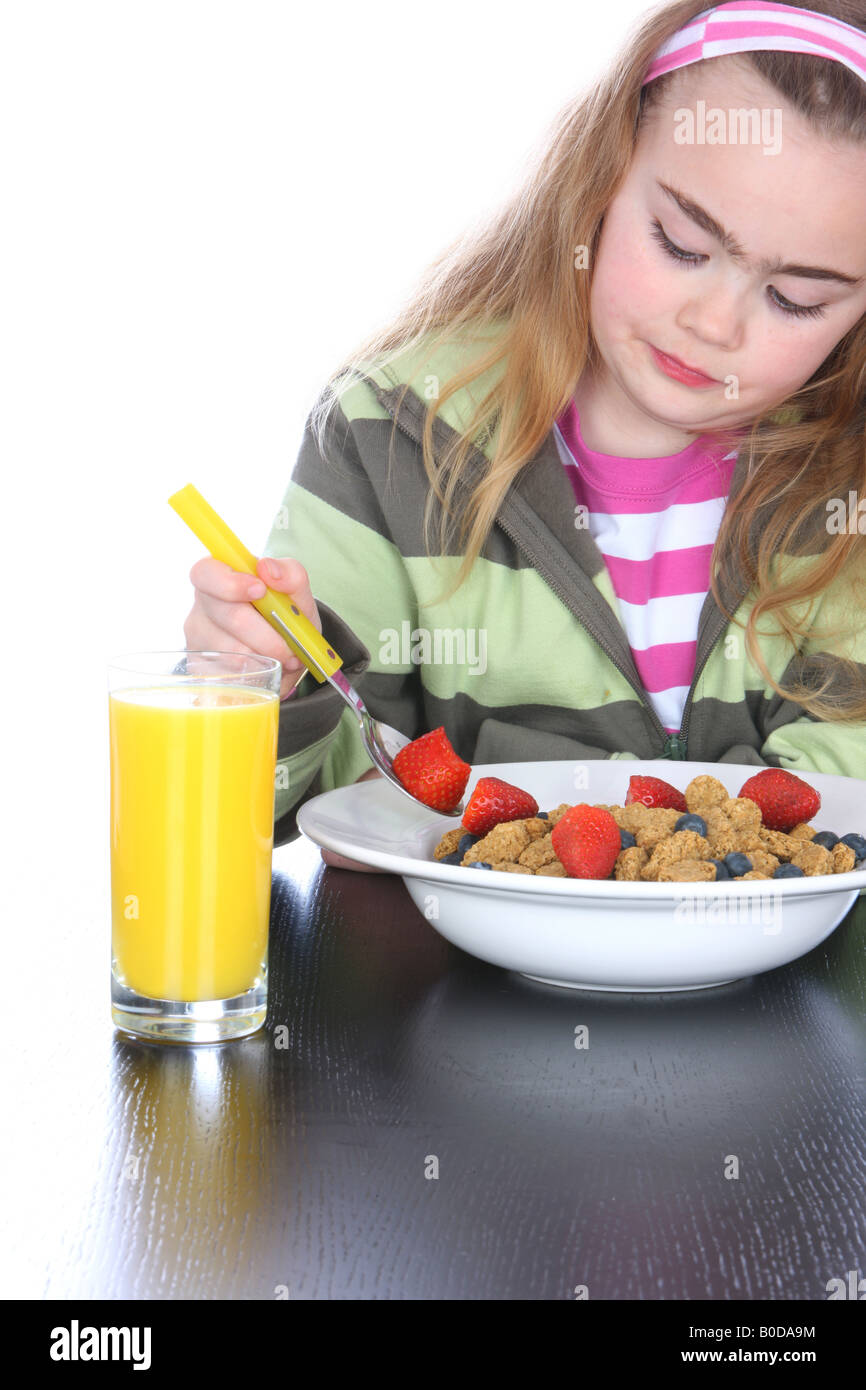 Young Girl Eating Breakfast Models Released Stock Photo - Alamy