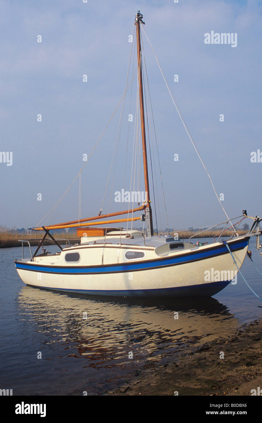 Sailing Boat and Reflection Stock Photo - Alamy