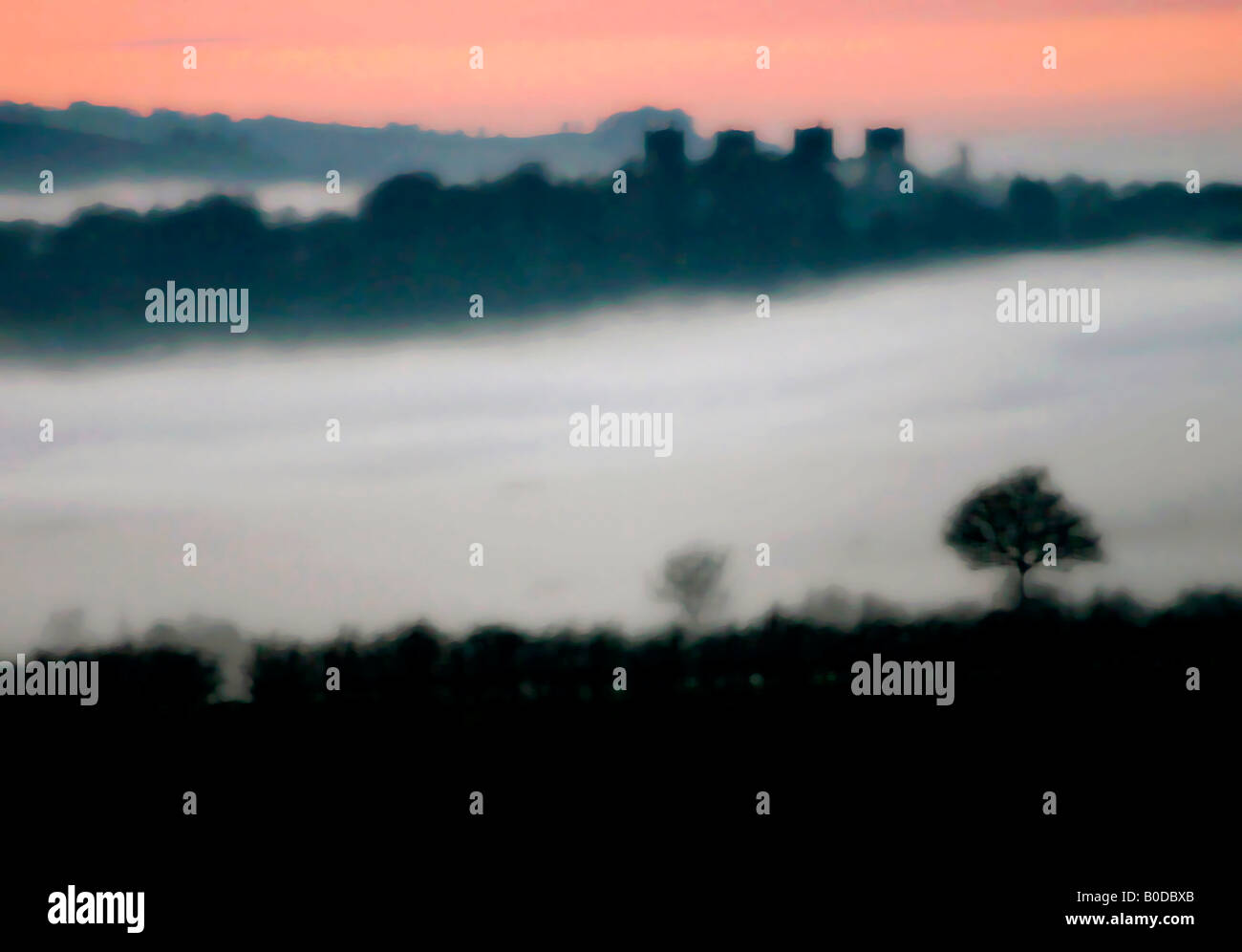 CASTLE IN THE MIST Stock Photo - Alamy