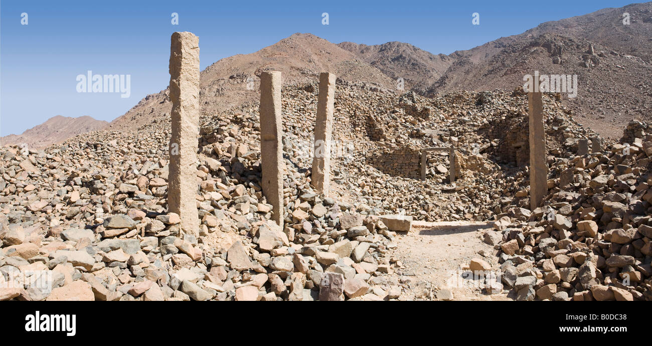 Panorama of Roman town at Mons Porphyrites, Red Sea Hills, Eastern ...