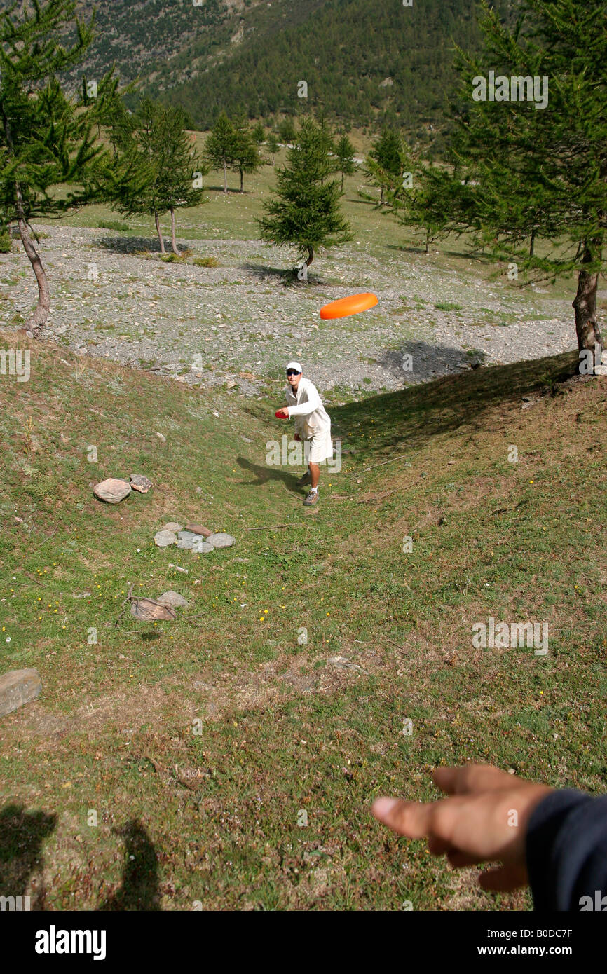 Boys playing in the Alps. Rifugio Willy Jervis, Val Pellice, Piemonte ...