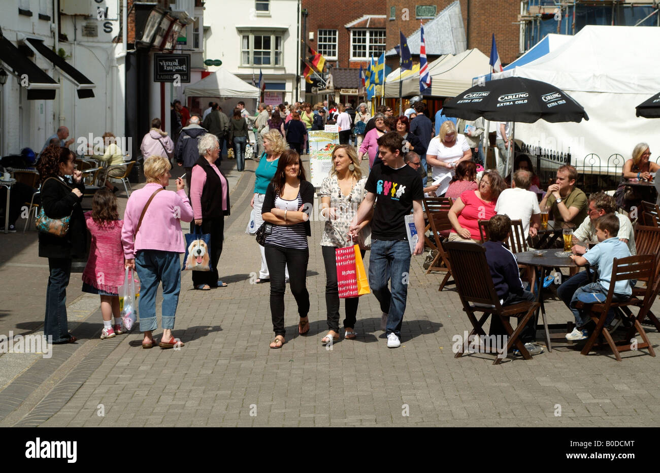 Town Centre Visitors in Newport town centre Isle of Wight southern ...