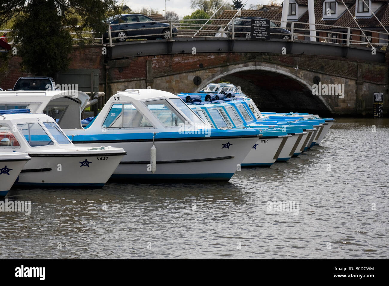 River boats in Wroxham - Norfolk Broads Stock Photo - Alamy