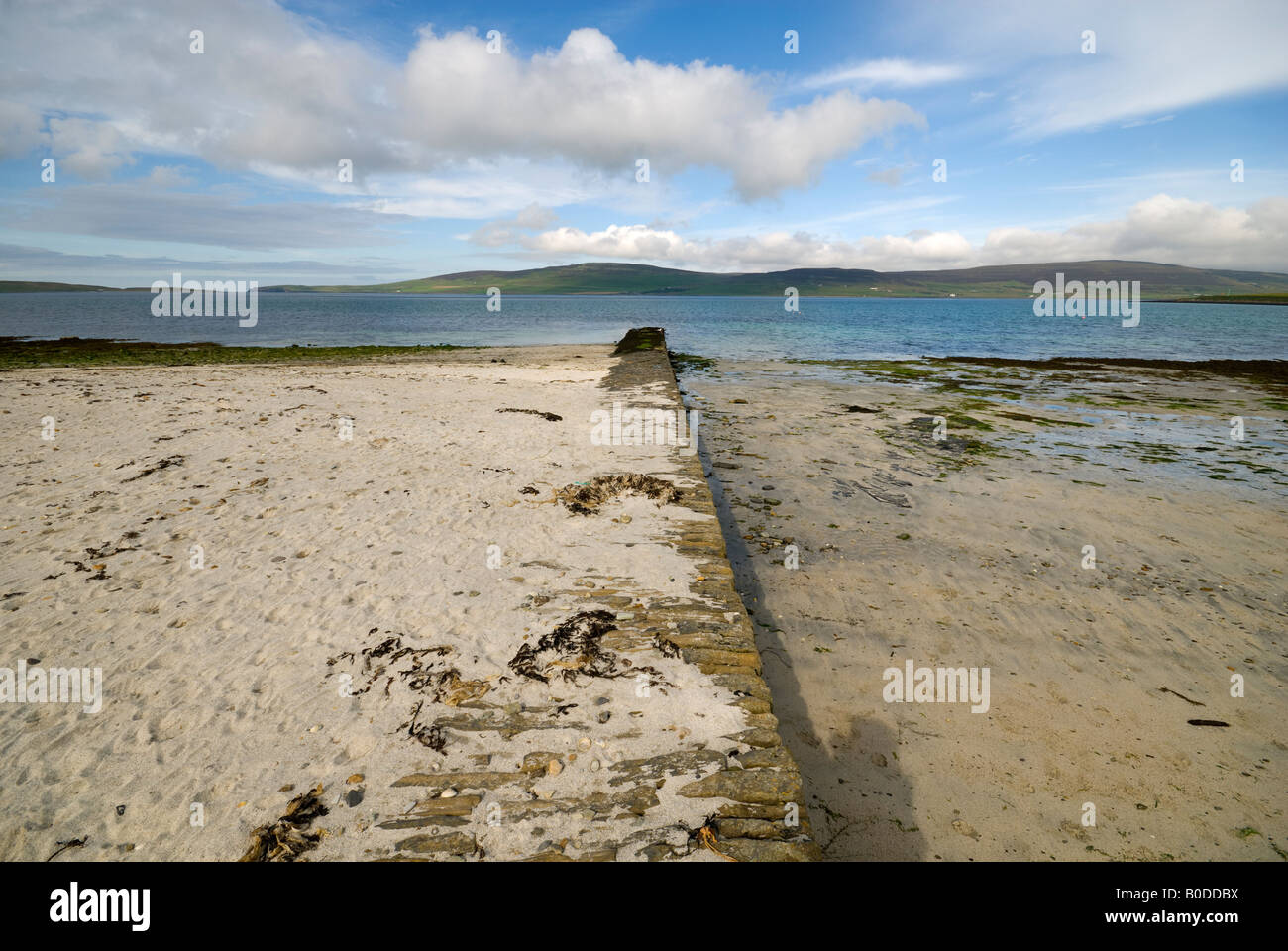 The beach at Evie, Mainland, Orkney Islands, Scotland, UK. The island ...