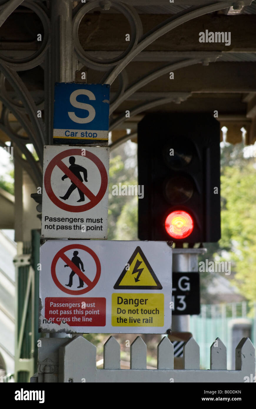Public information signs train station Stock Photo - Alamy