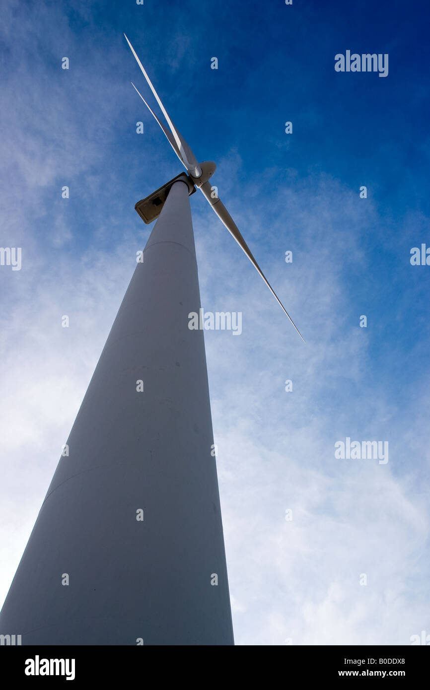 Wind Power vertical shadow The tower power head and propeller of a ...