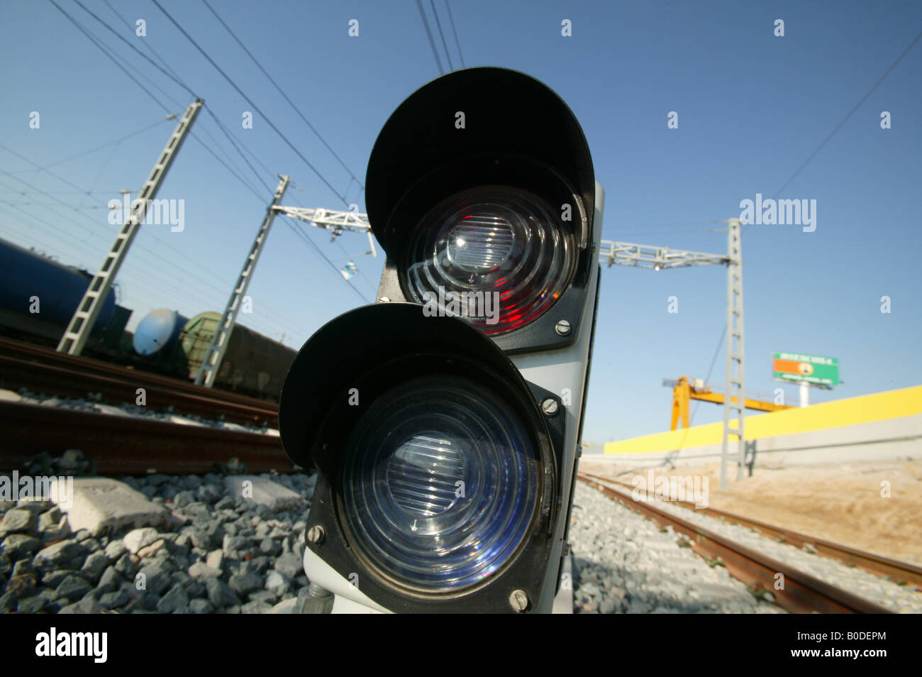 railway, Spain, signal, signalling, traffic lihgt, warning, traffic ...