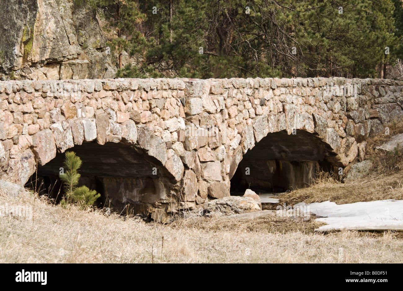 French Creek Bridge in Custer State Park in the Black Hills of South ...