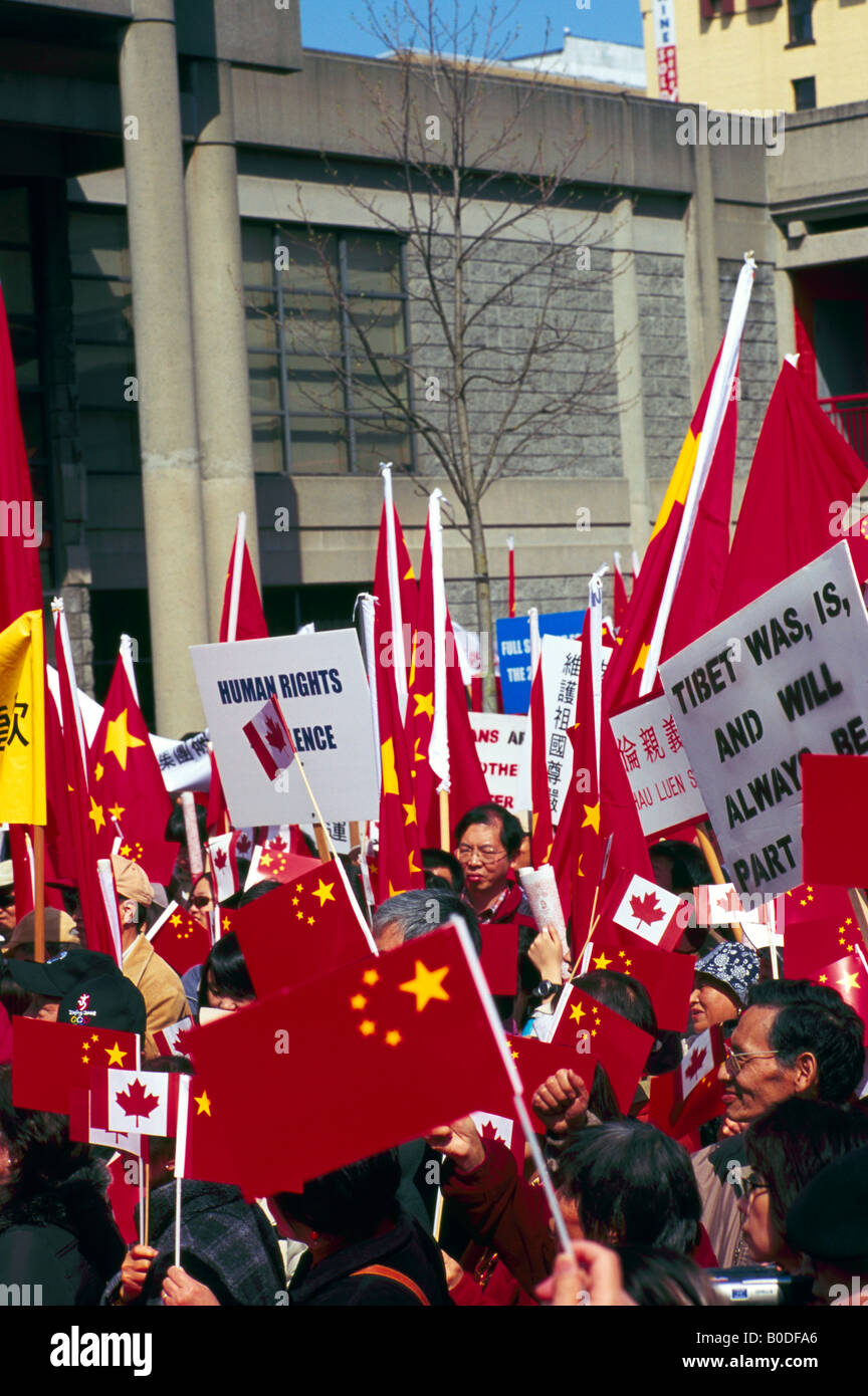 Peaceful Chinese Protest Rally held in Chinatown Vancouver British ...