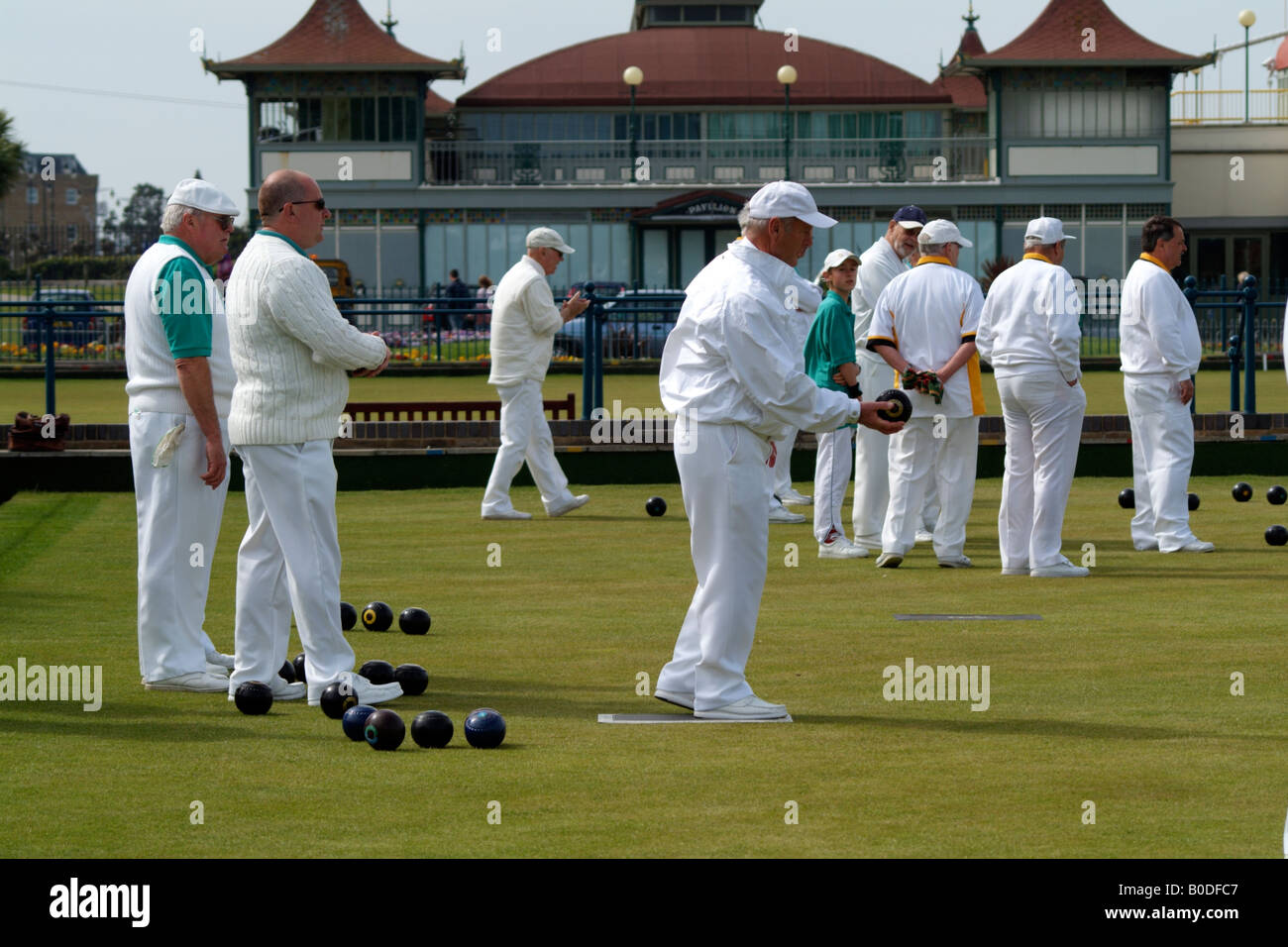 Bowls Match at Ryde Marina Bowls Club Isle of Wight South England UK ...