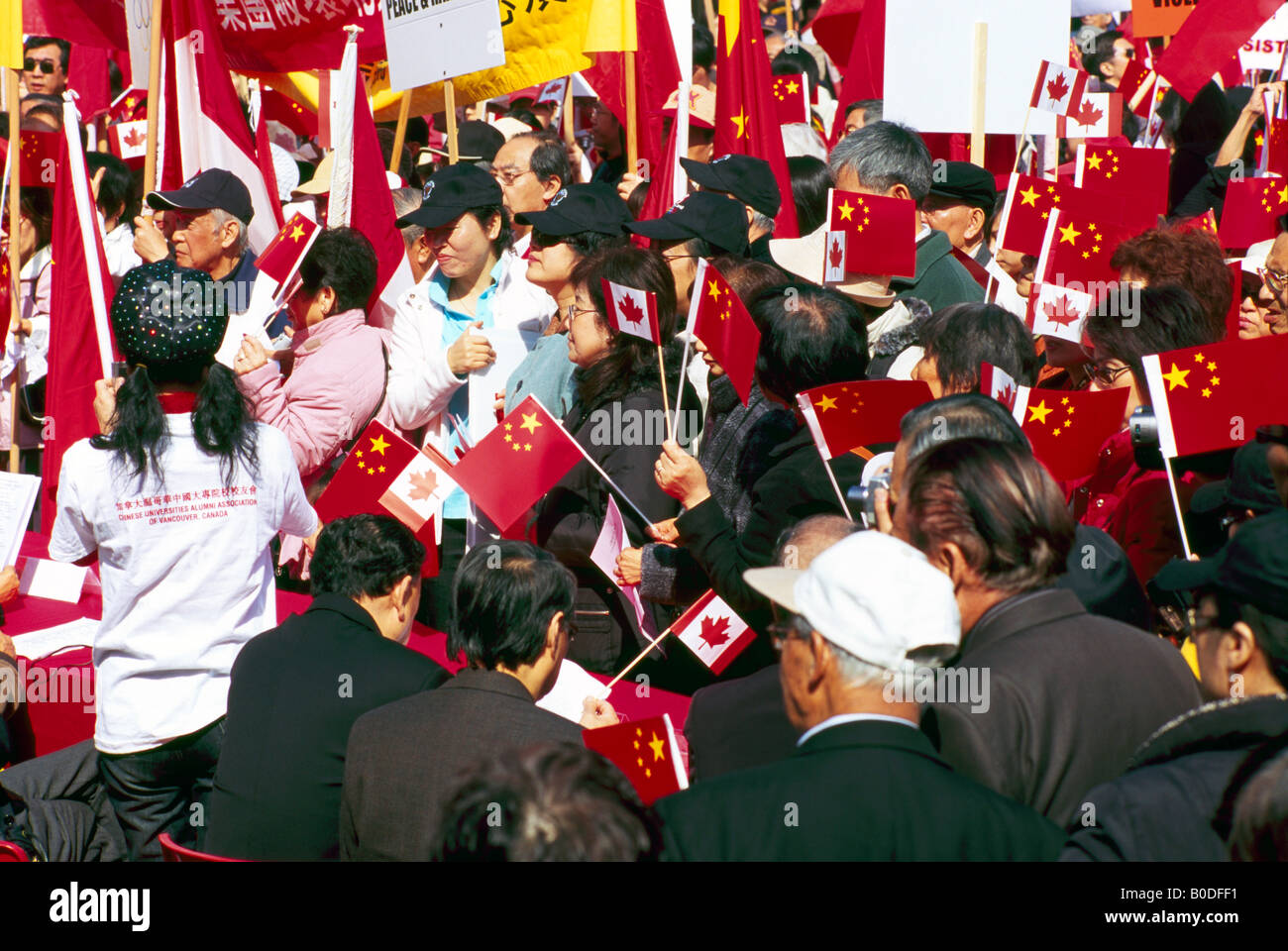 Peaceful Chinese Protest Rally held in Chinatown Vancouver British ...