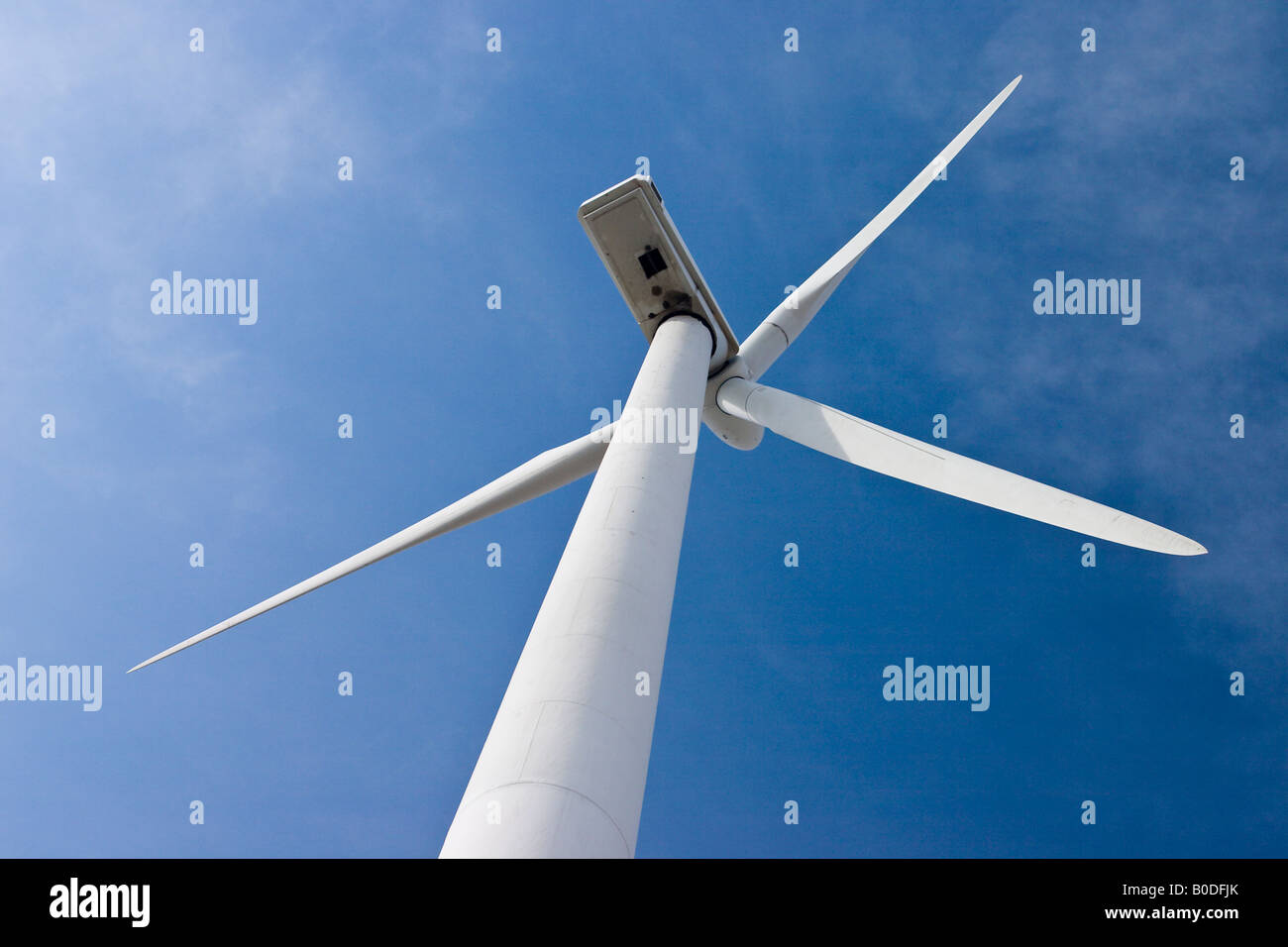 Wind Power horizontal The tower power head and propeller of a large ...