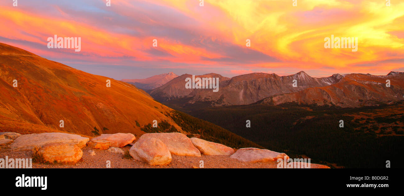 Sunset, Rocky Mountain National Park, Colorado Stock Photo - Alamy