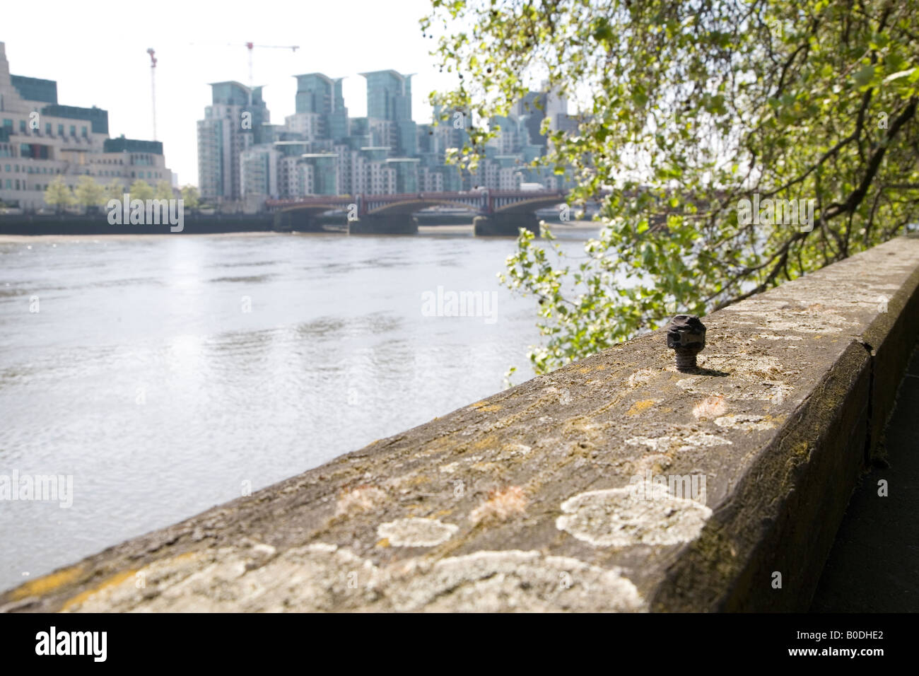 London river thames wall hi-res stock photography and images - Alamy