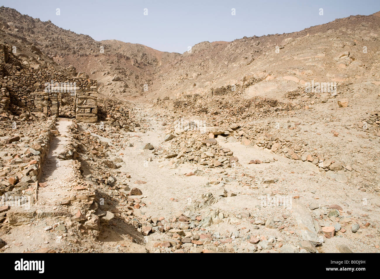 Entrance to the Roman town and fort at Mons Claudianus, Eastern Desert ...