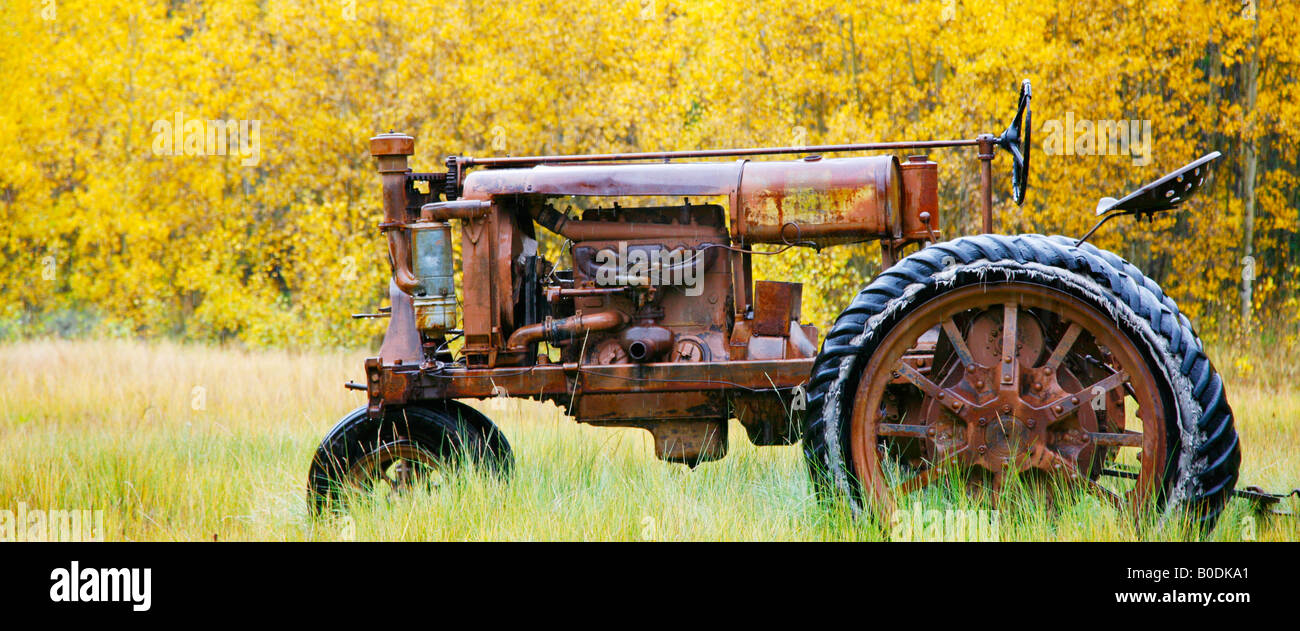 Old tractor along Highway 82 Twin Lakes to Aspen, San Isabel National ...