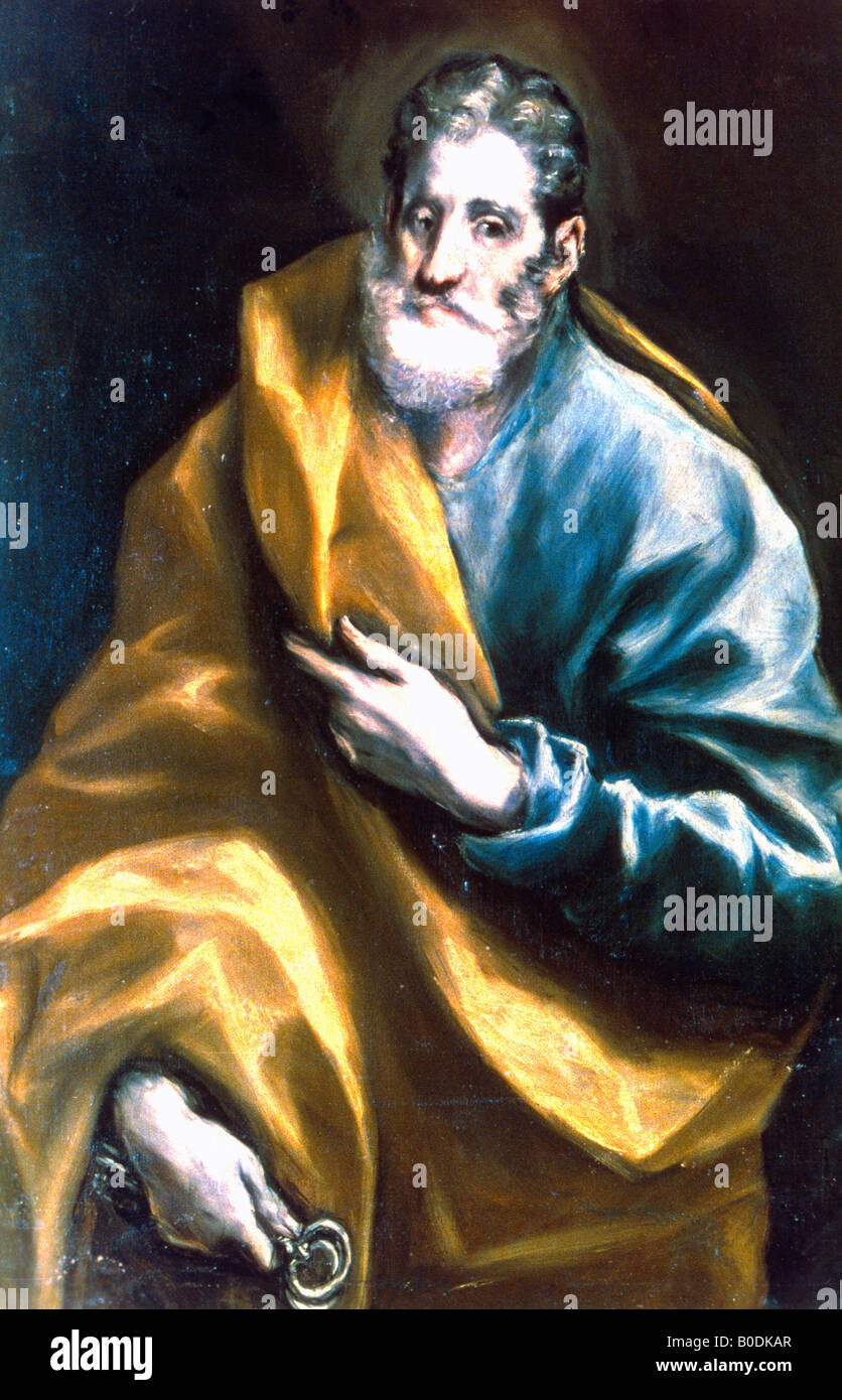 Spain St Peter El Greco Toledo Cathedral Stock Photo - Alamy