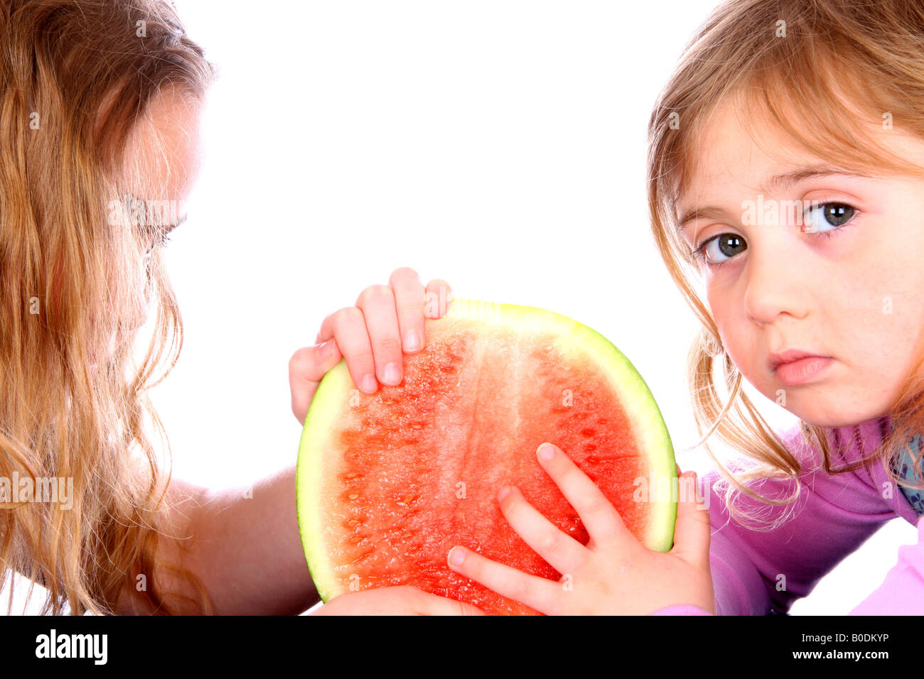 Young Girls Holding A Watermelon Models Released Stock Photo - Alamy