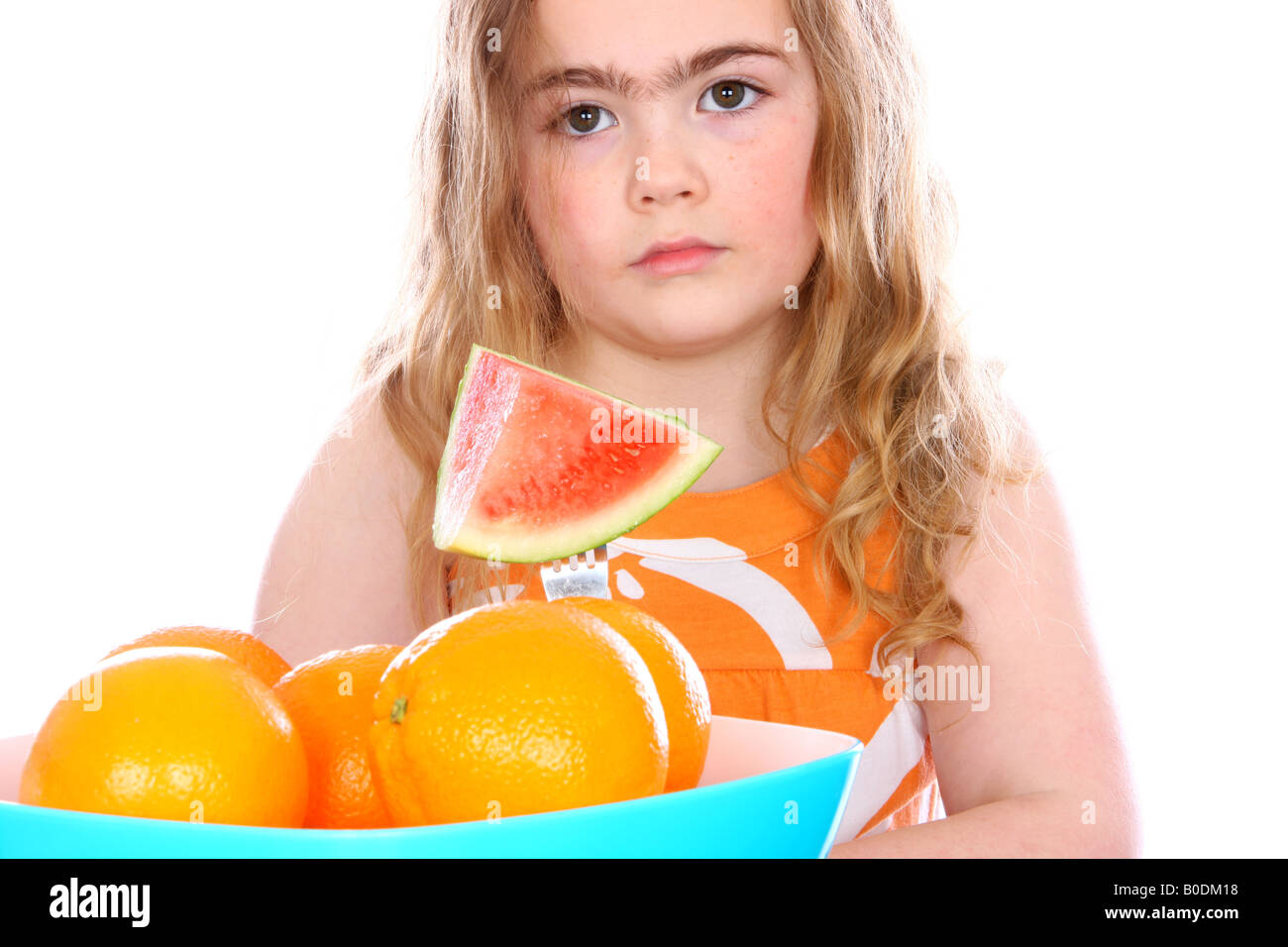 Young Girl wtih Watermelon Model Released Stock Photo - Alamy
