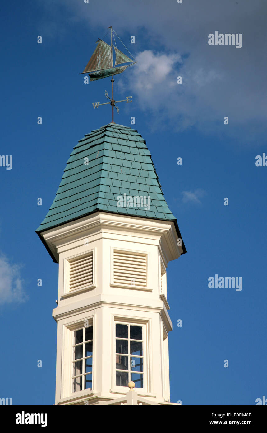 Building tower with a wind rose of bronze Stock Photo - Alamy
