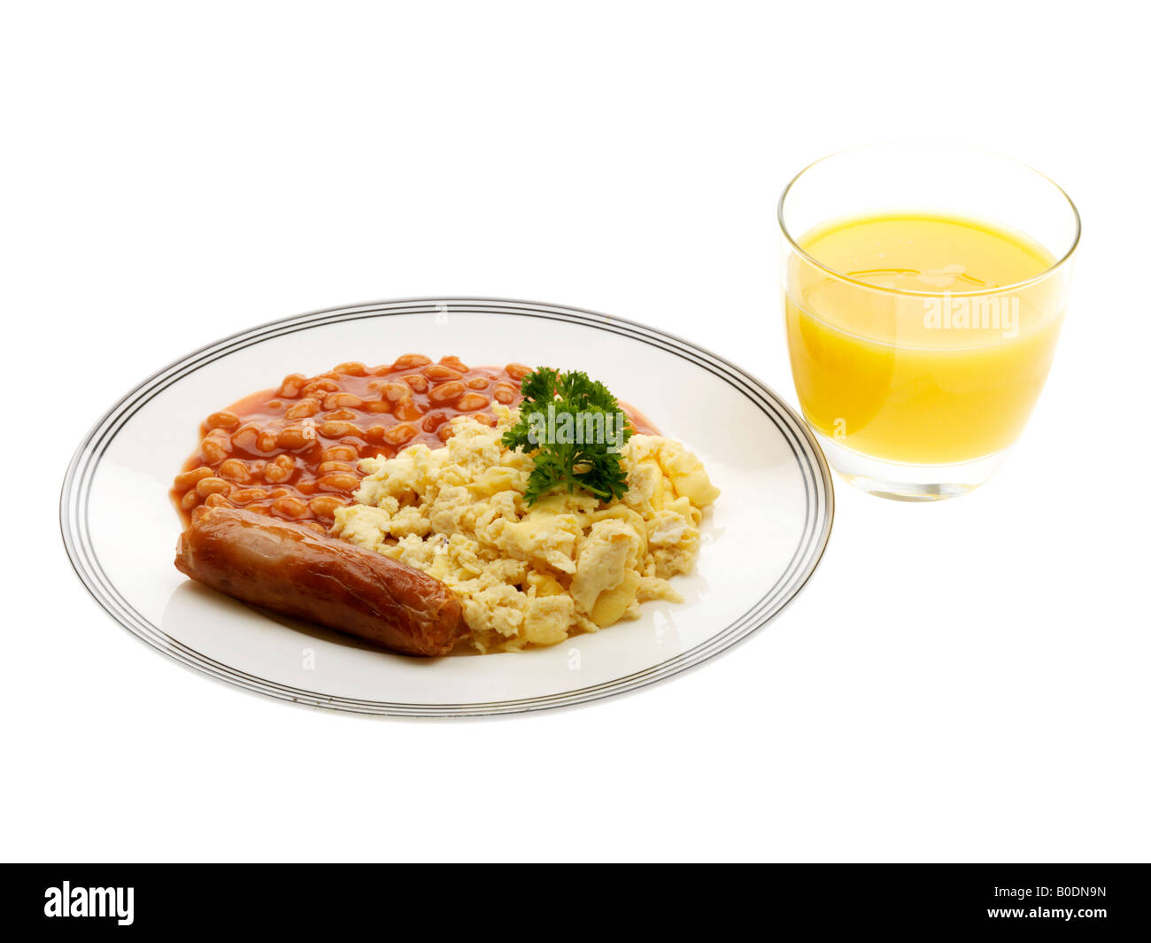 Sausage beans and egg Cut Out Stock Images & Pictures - Alamy