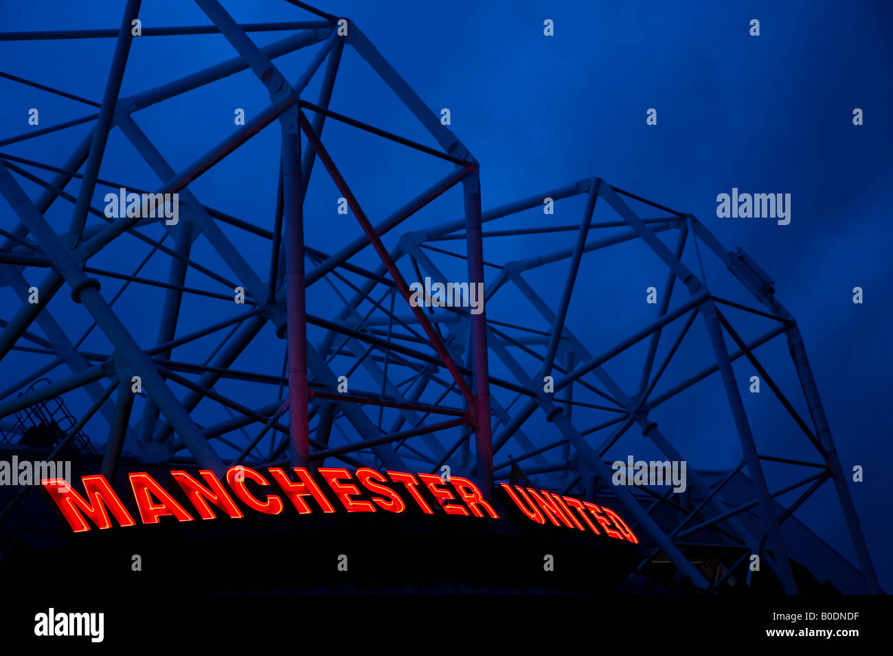 Old Trafford Soccer Stadium Manchester United Football Club home ground ...
