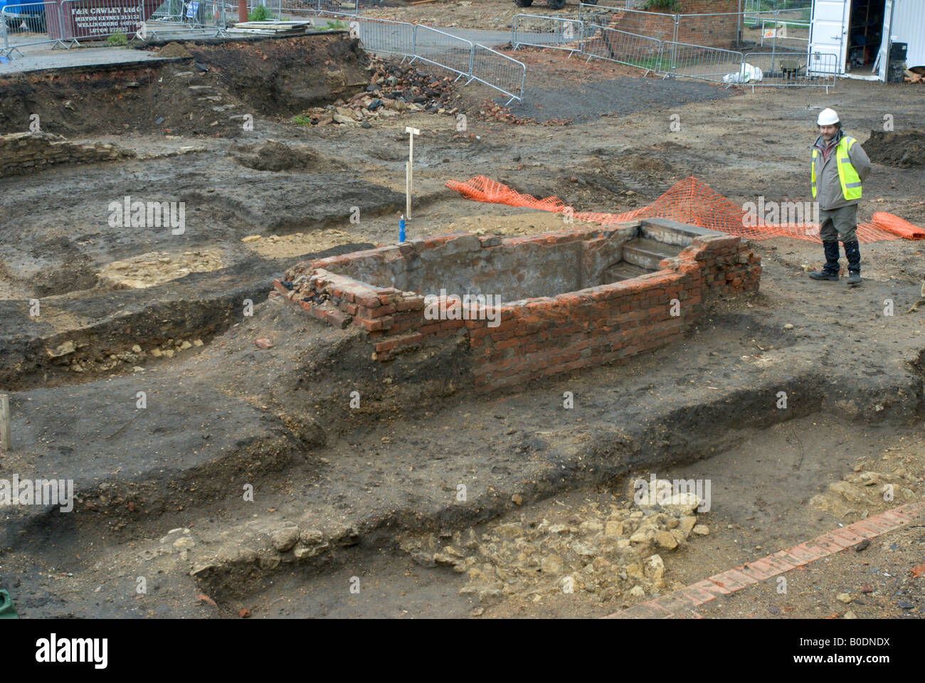 Archaeological dig on the site of the 19th century Baptist Church in ...