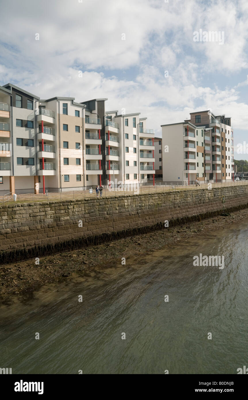 New waterside riverfront development of shops offices and luxury ...