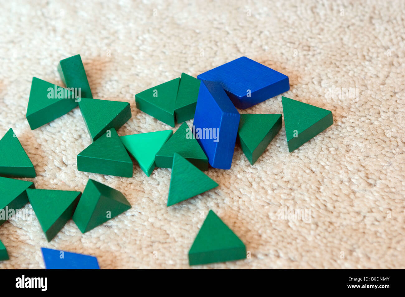 Rhombus and Triangle Math Manipulatives Stock Photo - Alamy