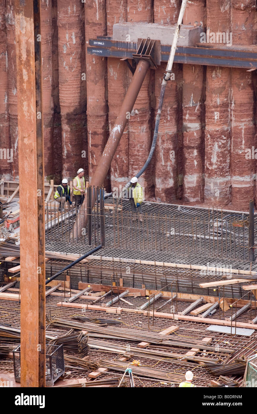 Construction of the Cube building in Birmingham City Centre Stock Photo ...