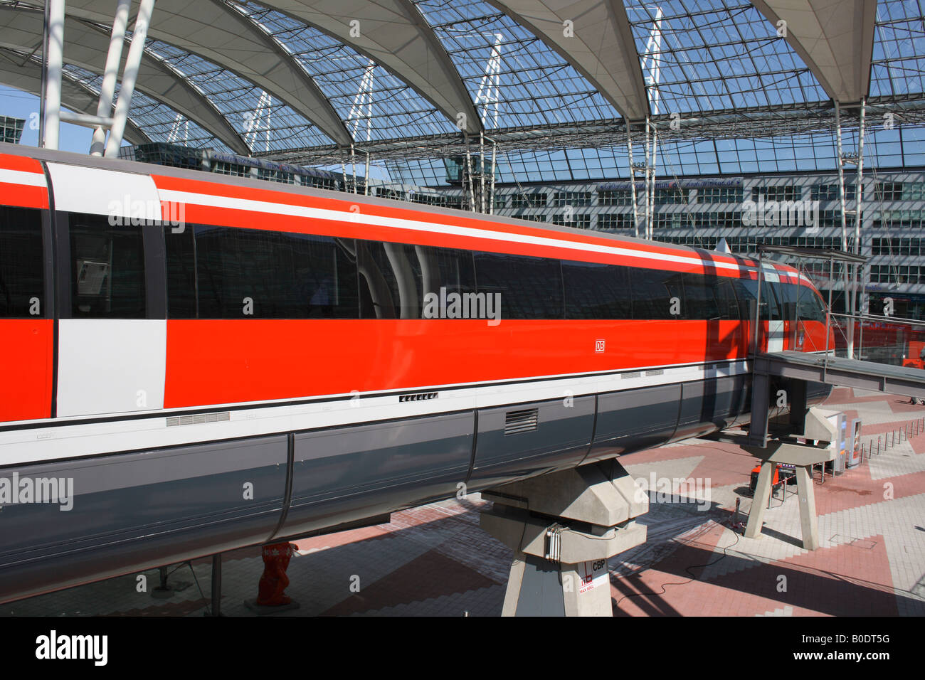 1:1 model of high speed train Transrapid, airport Munich, Terminal 2 ...