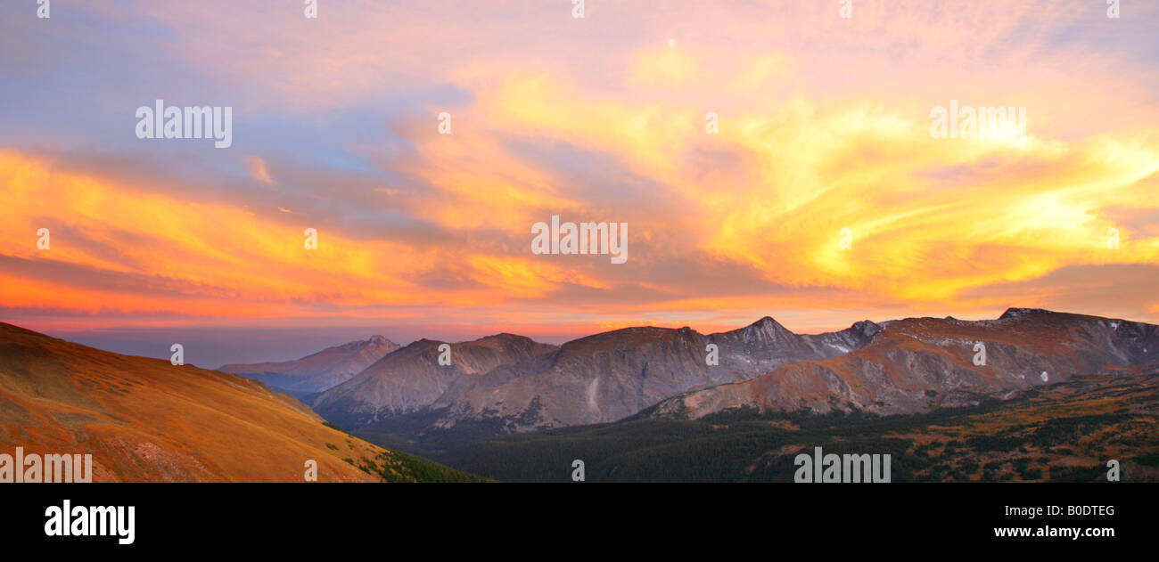 Sunset, Rocky Mountain National Park, Colorado Stock Photo - Alamy