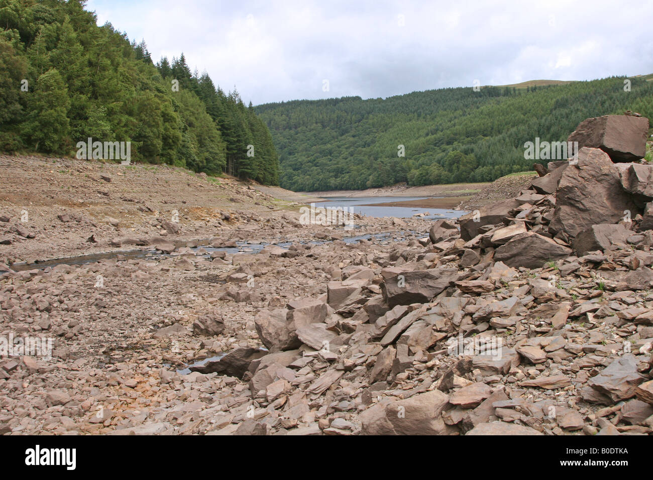 Garreg Ddu reservoir during the summer drought of 2006 Stock Photo - Alamy
