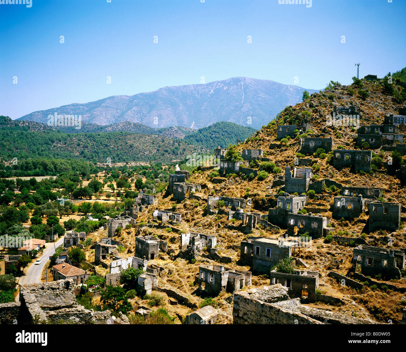 Kayakoy, Turkey. View east across deserted town Stock Photo - Alamy