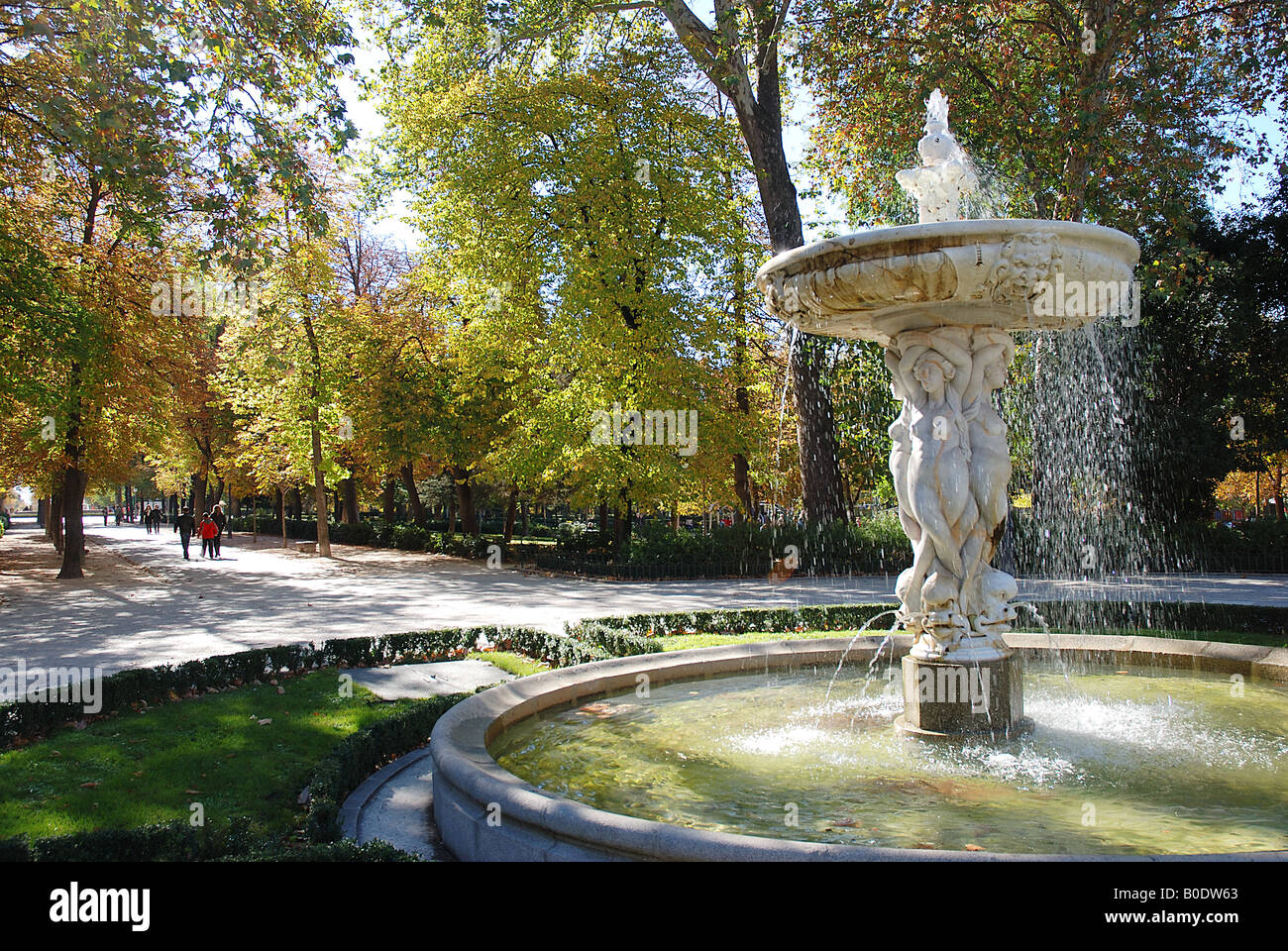Fountain in The Retiro park. Madrid. Spain Stock Photo - Alamy
