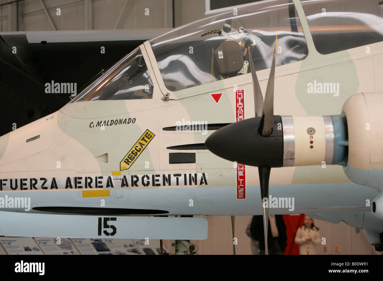 ARGENTINE PUCARA FALKLANDS WAR AIRCRAFT IMPERIAL WAR MUSEUM Stock Photo ...