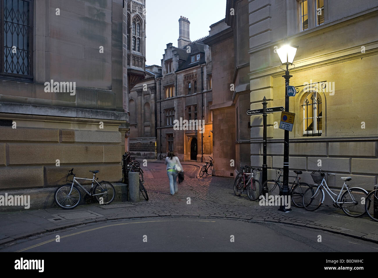 Trinity lane cambridge evening walk education system educate hi-res ...