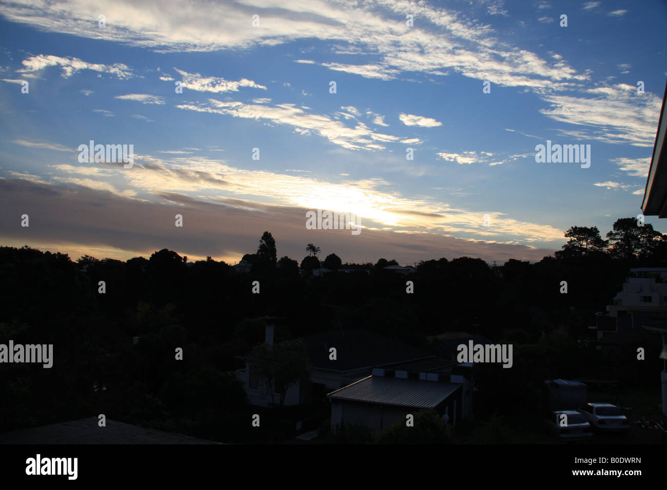 Auckland sunset sky Stock Photo - Alamy