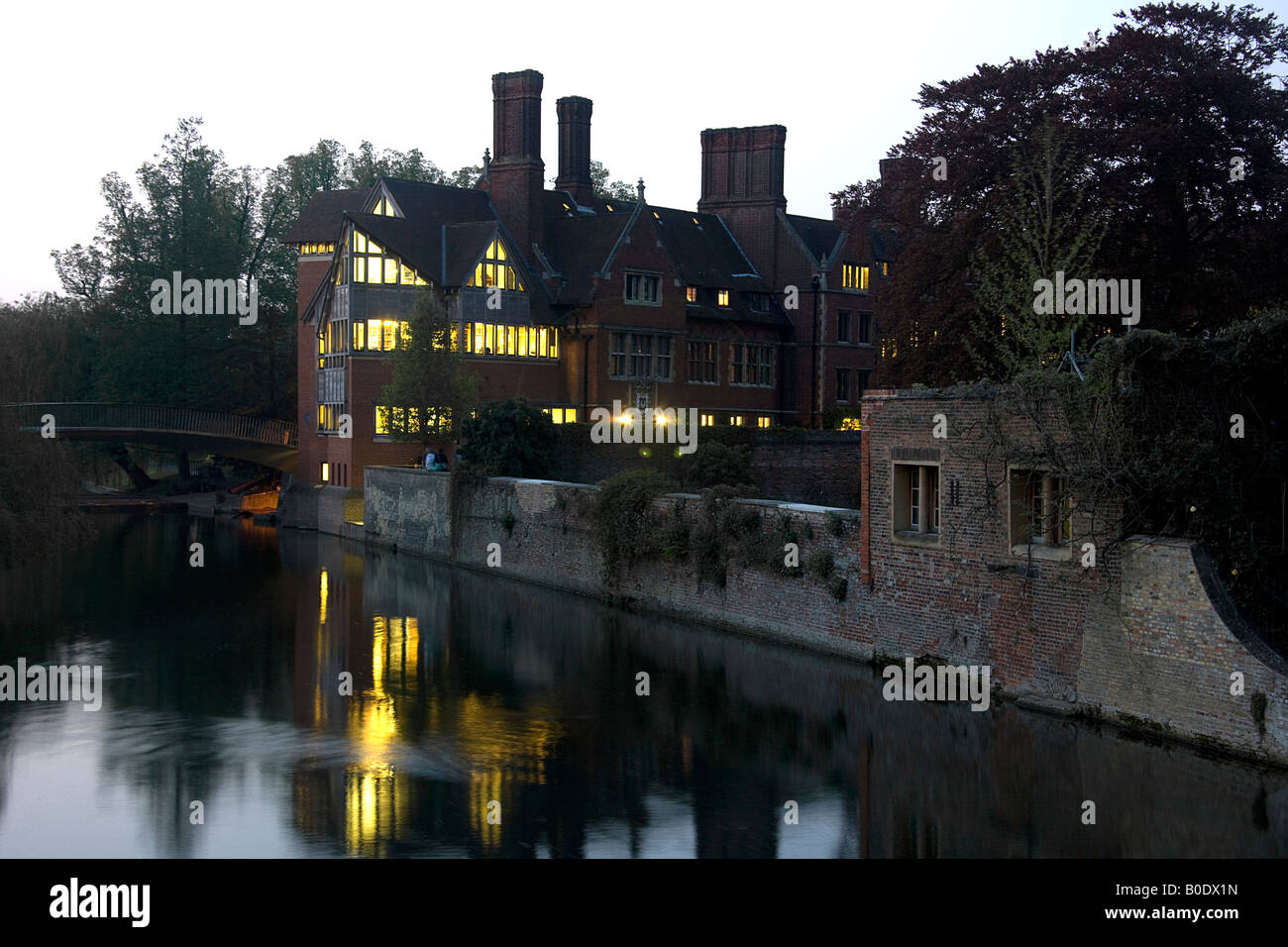 The Jerwood library at night. cambridge. Trinity hall Stock Photo - Alamy
