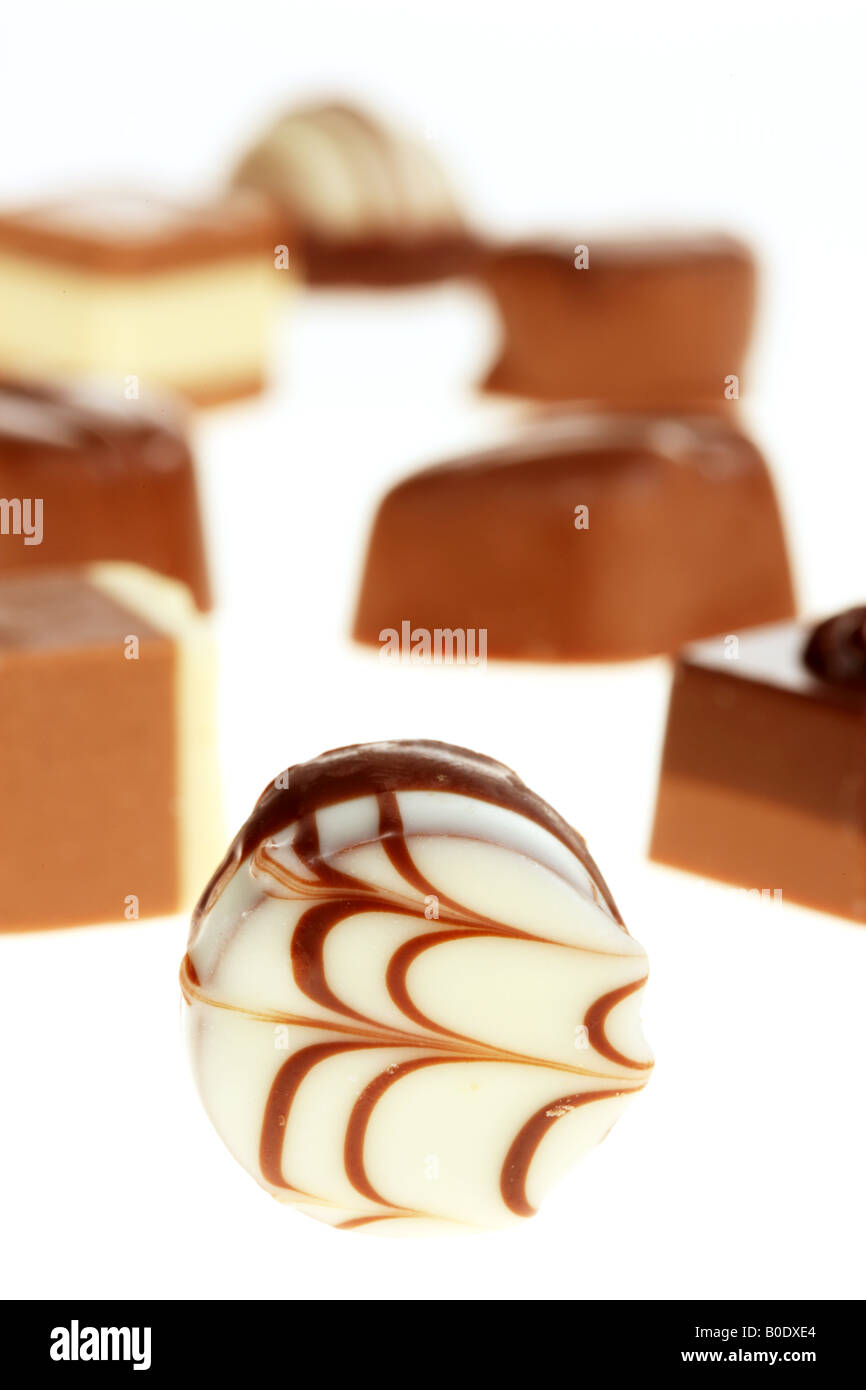 Sweets Pralines different kinds Stock Photo - Alamy