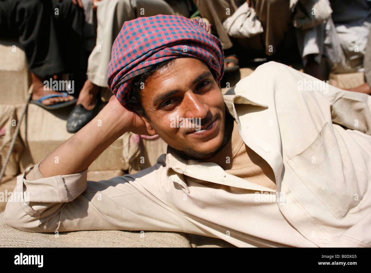 happy young indian worker relaxing after work delhi india Stock Photo ...